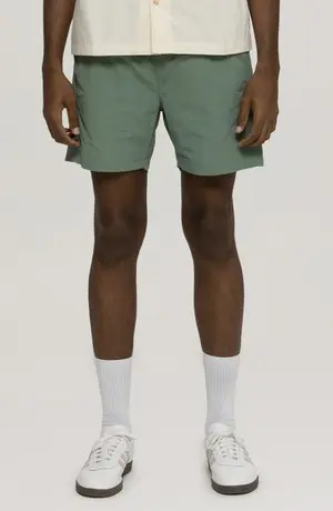 MAUI & SONS Billboard Nylon Swim Trunks - Lagoon