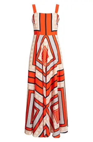 Eliza J Scarf Printed Maxi Dress