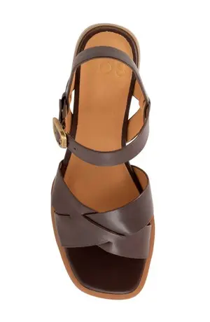 Eos Tega Ankle Strap Sandal - Chestnut
