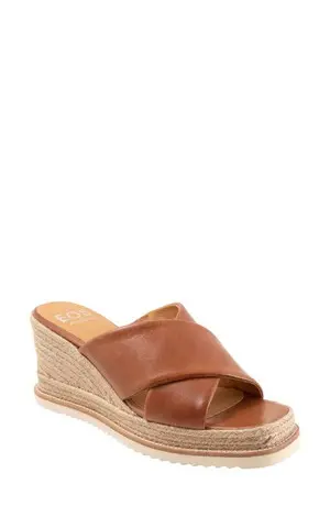 Eos Zelie Platform Wedge Sandals - Brandy
