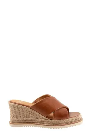 Eos Zelie Platform Wedge Sandals - Brandy