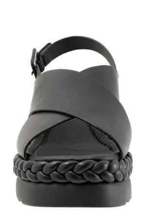 Eos Melia Platform Wedge Sandals - Black
