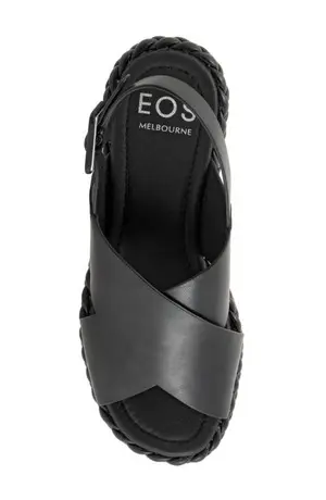 Eos Melia Platform Wedge Sandals - Black