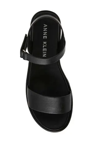 Anne Klein Elani Ankle Strap Sandals - Black