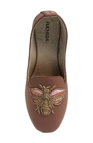 FUCHSIA Beaded Bee Loafer