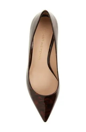 STUART WEITZMAN Power 50 Pump - Dark Brown Tortise