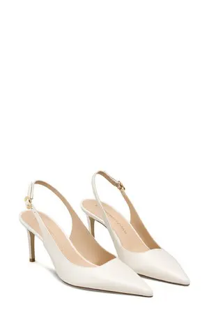 STUART WEITZMAN Power 75 Slingback Pump - Cream