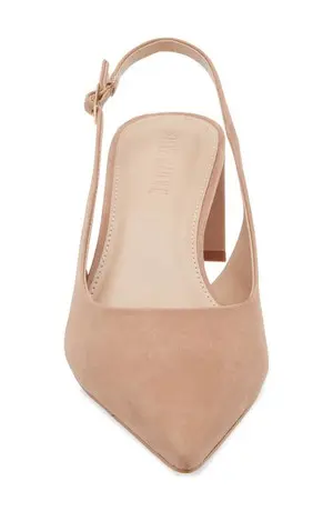 Steve Madden Robyn Pointed Toe Slingback Pumps - Tan Nubuck