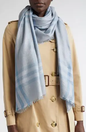 Burberry Metallic Wool & Silk Scarf - Drizzle Ip Check