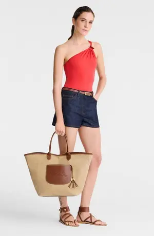 Longchamp Le Pliage Panier Large Tote - Brown