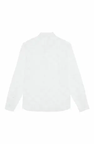 Vilebrequin Solid Linen And Cotton Shirt - Blanc