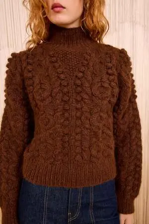 Ulla Johnson Albia Alpaca Knit Pullover - Mahogany