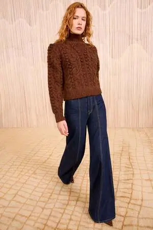 Ulla Johnson Albia Alpaca Knit Pullover - Mahogany