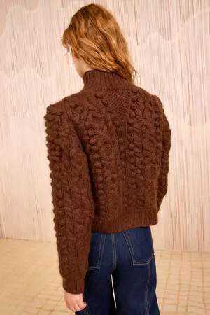 Ulla Johnson Albia Alpaca Knit Pullover - Mahogany