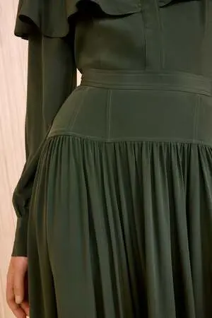 Ulla Johnson Lilou Silk High-waist Midi Skirt