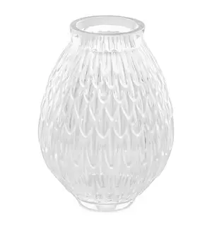 Lalique Small Crystal Plumes Vase - Clear