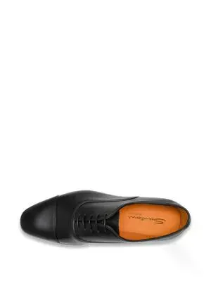 Santoni Leather Oxford Shoes - Black