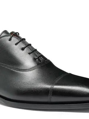 Santoni Leather Oxford Shoes - Black
