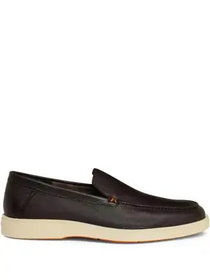 Santoni Leather Loafers - Brown
