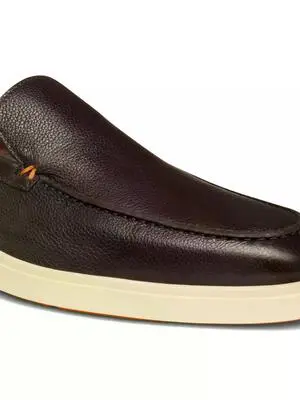 Santoni Leather Loafers - Brown