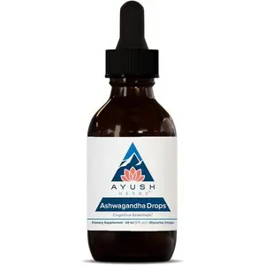 AYUSH HERBS Adult Ashwagandha Drops 60 Milliliters - One-color