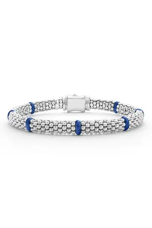 Lagos Caviar Ultramarine Ceramic Station Bracelet - Blue