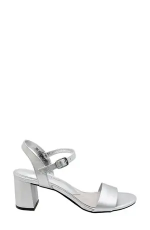 DAVID TATE Ageless Ankle Strap Sandal - Silver Matte