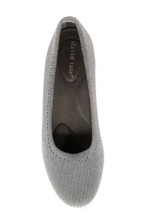 DAVID TATE Runway Metallic Ballet Flat - Gray Metallic