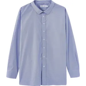REGENT ROW Big And Tall Long Sleeve Stanton Shirt, Tailored Fit Blue-microcheck