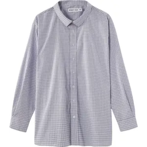REGENT ROW Big And Tall Long Sleeve Stanton Shirt, Tailored Fit - White-grey-plaid