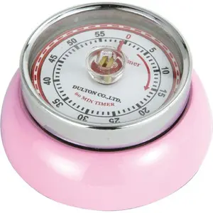 ZASSENHAUS Magnetic Retro 60 Minute Kitchen Timer - Pink