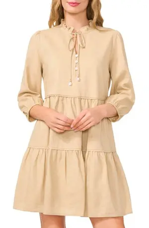 CECE DUPRAZ Long Sleeve Tiered Dress