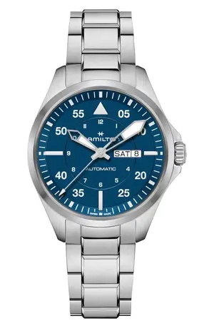 Hamilton Khaki Aviation Pilot Automatic Bracelet Watch - Blue