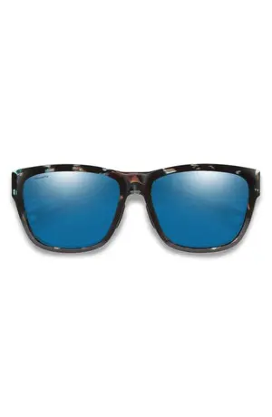 SMITH 56mm Joya Chromapop™ Polarized Square Sunglasses - Sky Tortoise /chromapop Blue