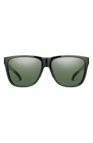 SMITH Lowdown Xl 2 60mm Chromapop™ Polarized Square Sunglasses - Black / Chromapop Gray Green