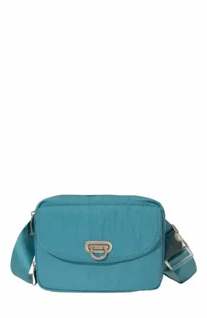 BAGGALLINI Coastal Flip Lock Sling Bag - Seaside Blue