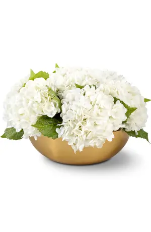 COCOBELLA Ian Realtouch Hydrangea Arrangement - Snow