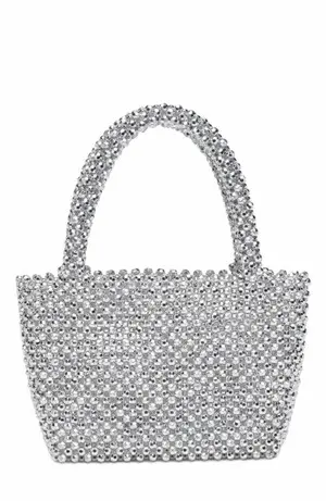 MODA LUXE Donna Rhinestone Evening Bag - Silver