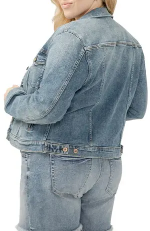 SILVER JEANS CO. Fitted Denim Jacket