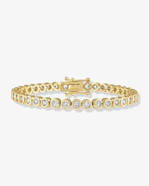 Ben Oni Round Bezel Tennis Bracelet - Gold
