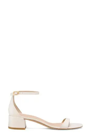 STUART WEITZMAN Nudist Block Heel Sandal - Cream