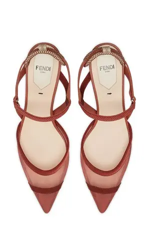 Fendi Colibrì Lite Slingback Pumps - Brown