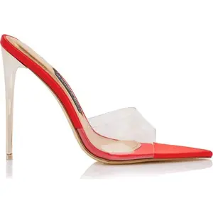 JESSICA RICH Racy Stiletto Mule Sandal - Satin Red