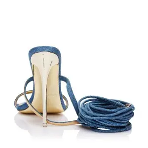 JESSICA RICH Tie Up Sandal - Denim