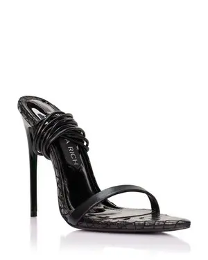 JESSICA RICH High Heel Strappy Sandals - Black