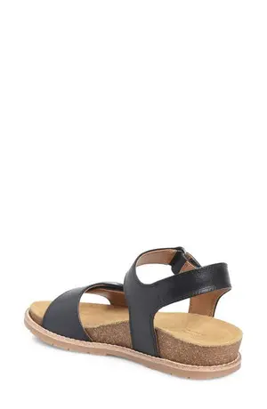 COMFORTIVA Gwen Wedge Sandals - Black