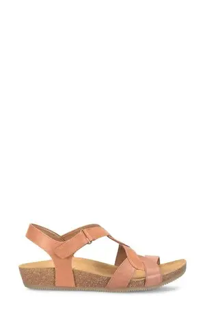 COMFORTIVA Garner Wedge Sandal - Luggage/ Cognac