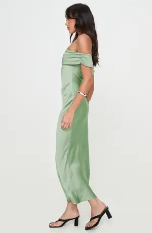 Princess Polly Sadee Off-the-shoulder Satin Dress