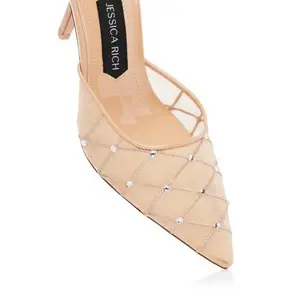 JESSICA RICH Amora Mesh Slingback - Nude
