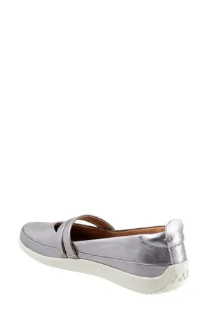 Softwalk Devon Mary Jane Flat - Pewter